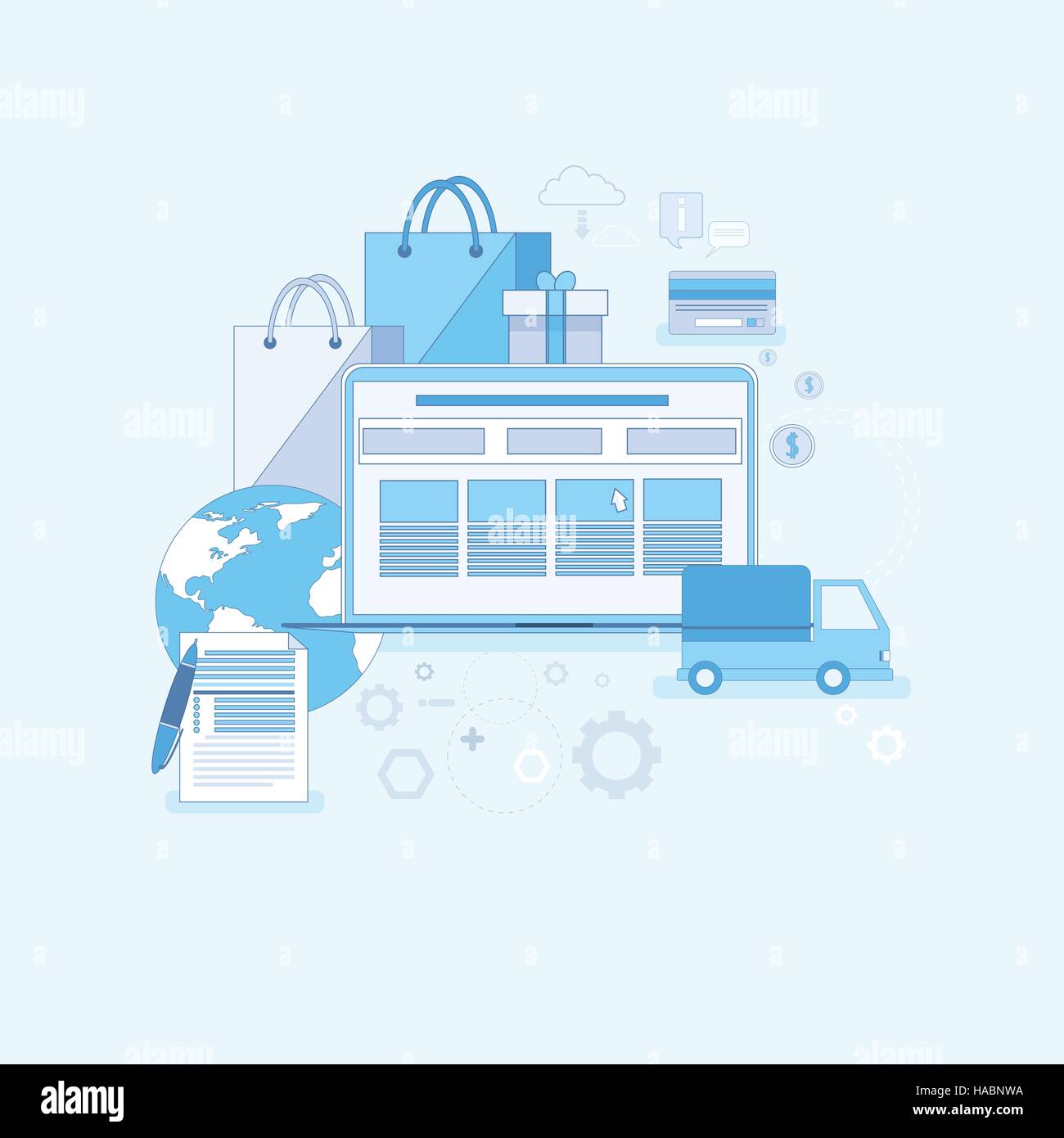 Delivery consumer Stock Vector Images - Alamy