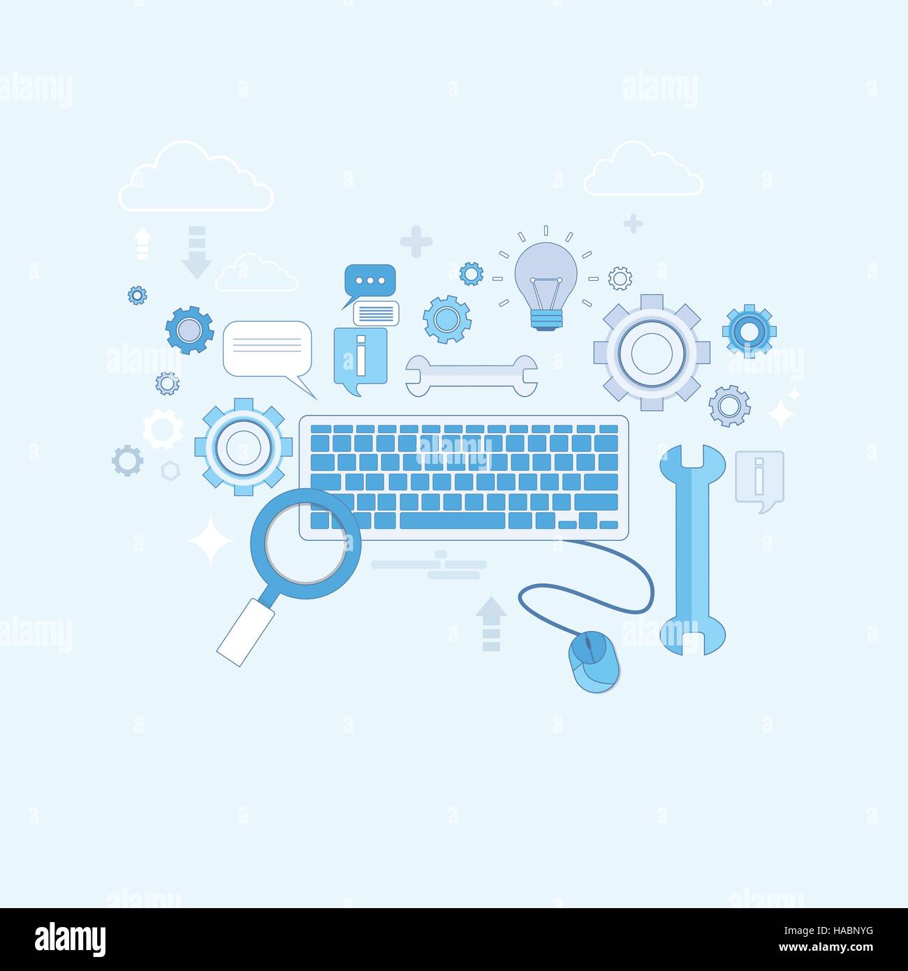 Using the mouse Stock Vector Images - Alamy