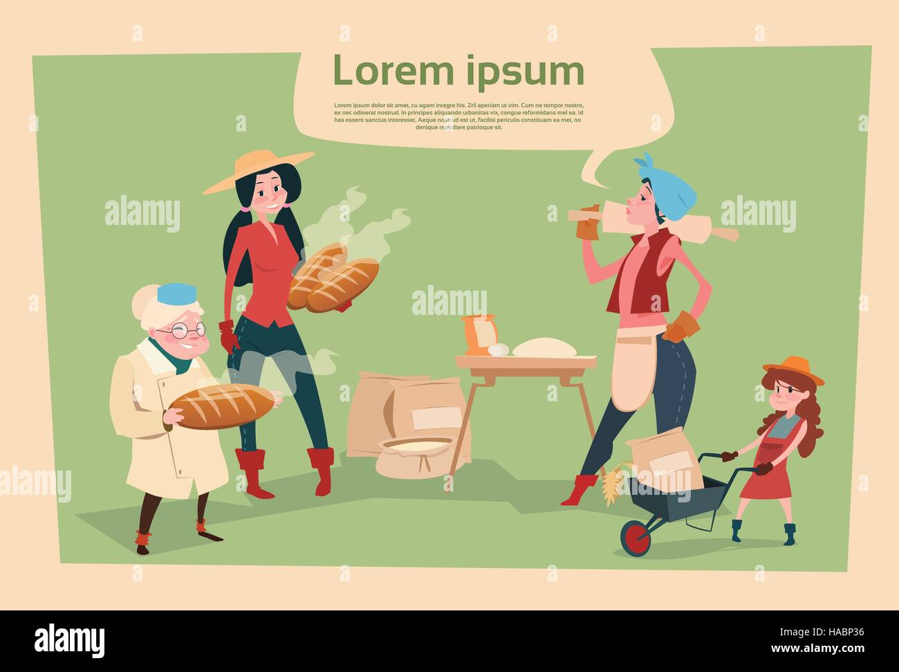 Old lady baking Stock Vector Images - Alamy