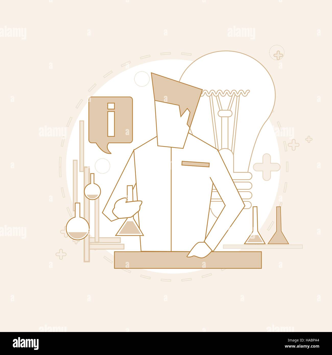 Lab research student icon Stock Vector Images - Alamy