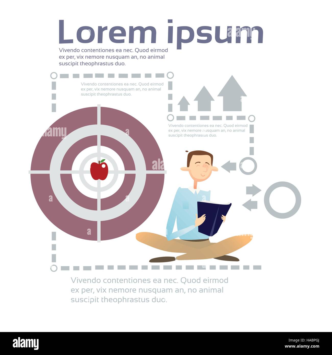 Business Man Read Document Student Study Abstract Background Stock ...