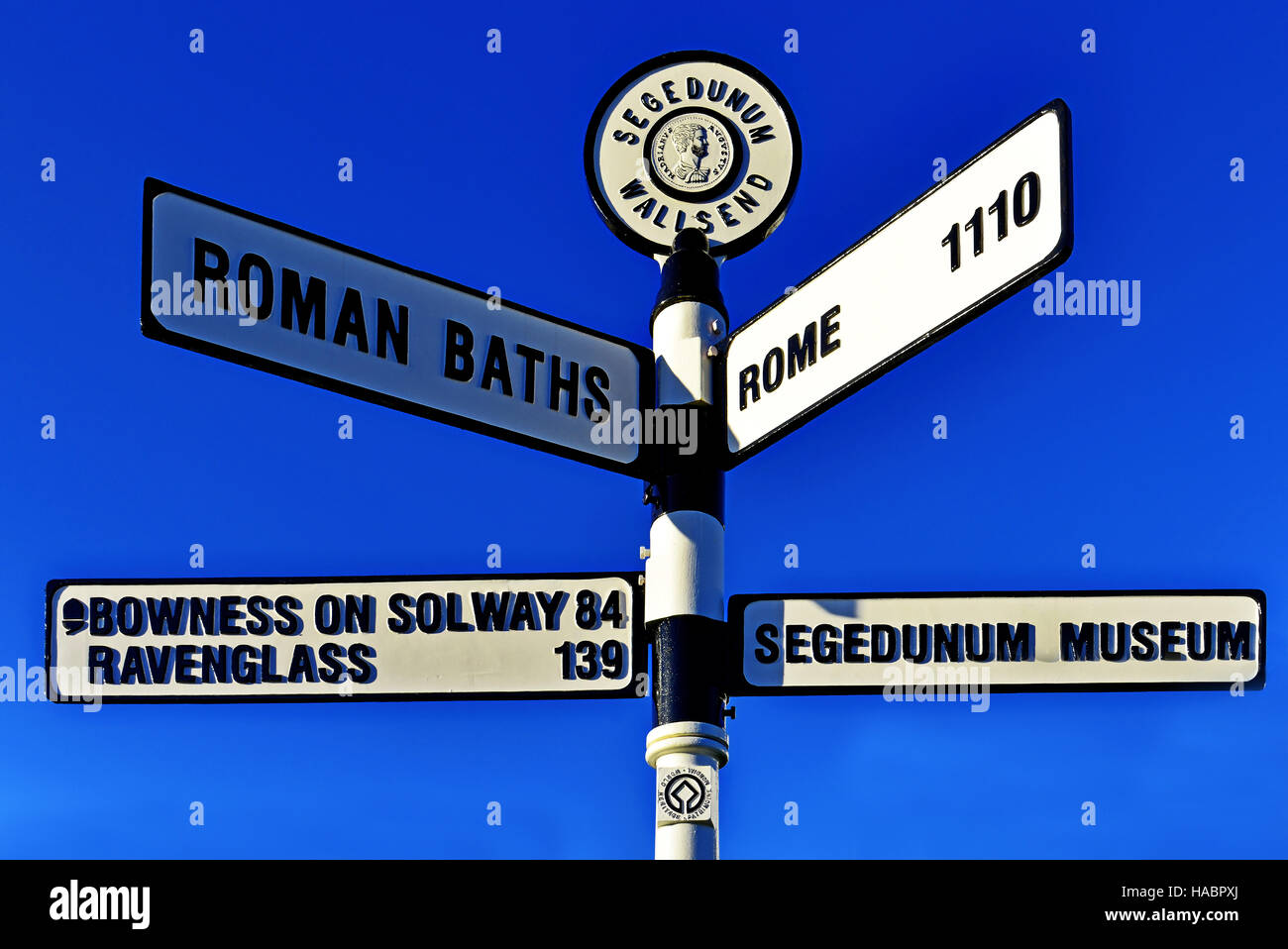 Wallsend Segedunum Rome Roman Baths Bowness and Solway black and white ...