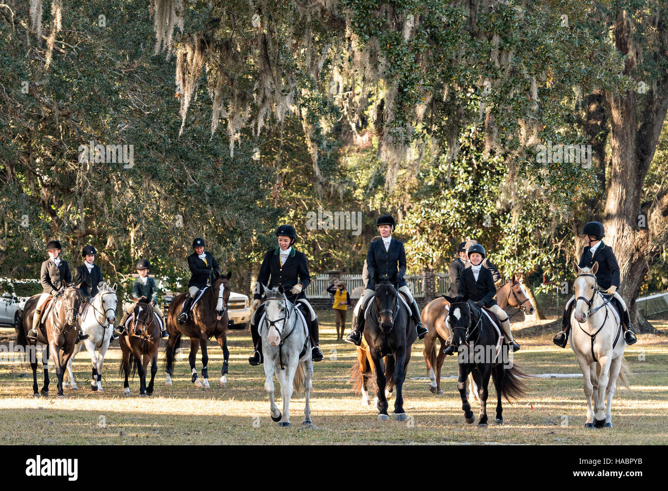 Riders gather for the Blessing of the Hounds marking the start of the ...