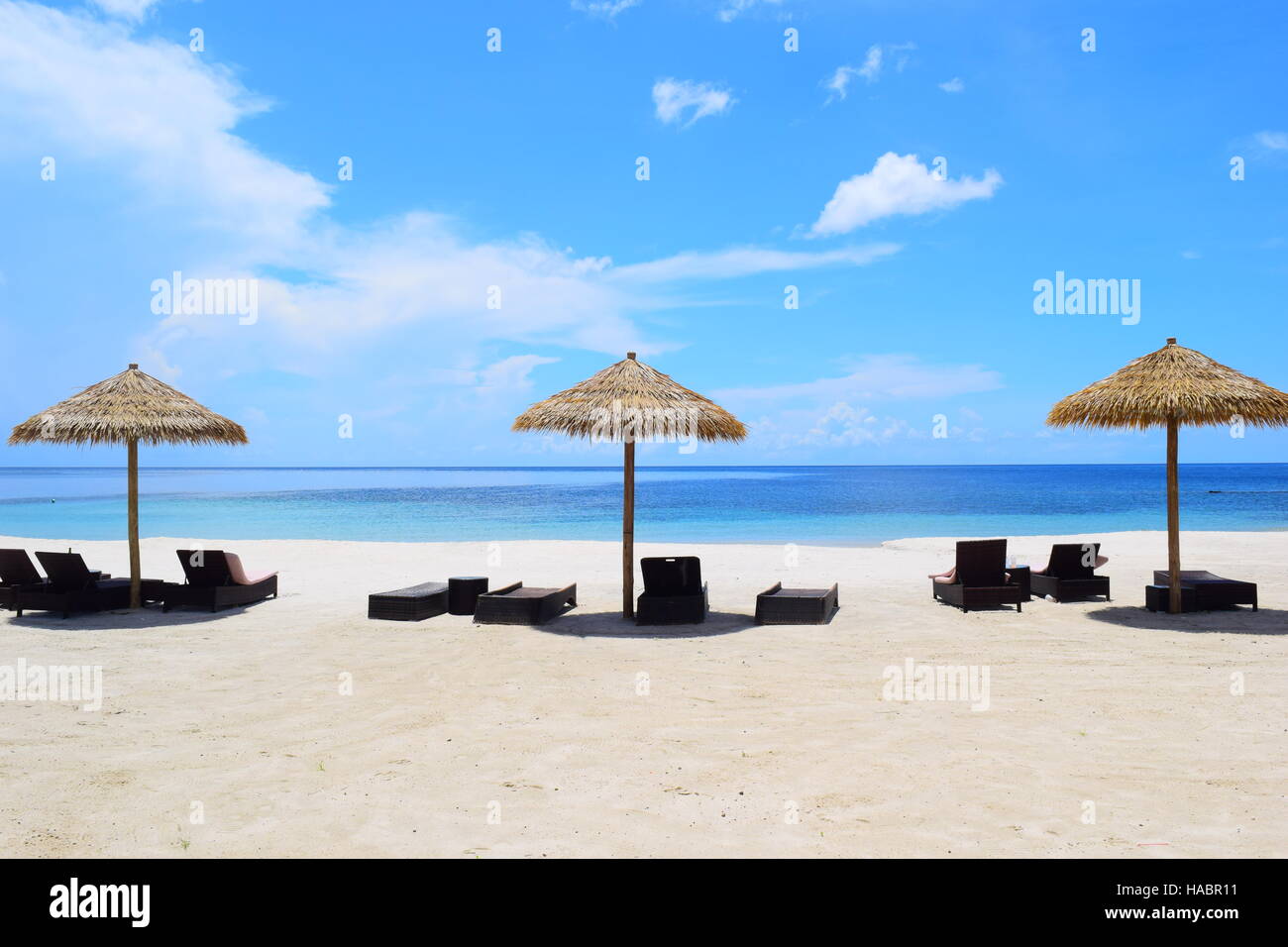White sand beach in Saint Vincent & the Grenadines, Buccament Bay Stock ...
