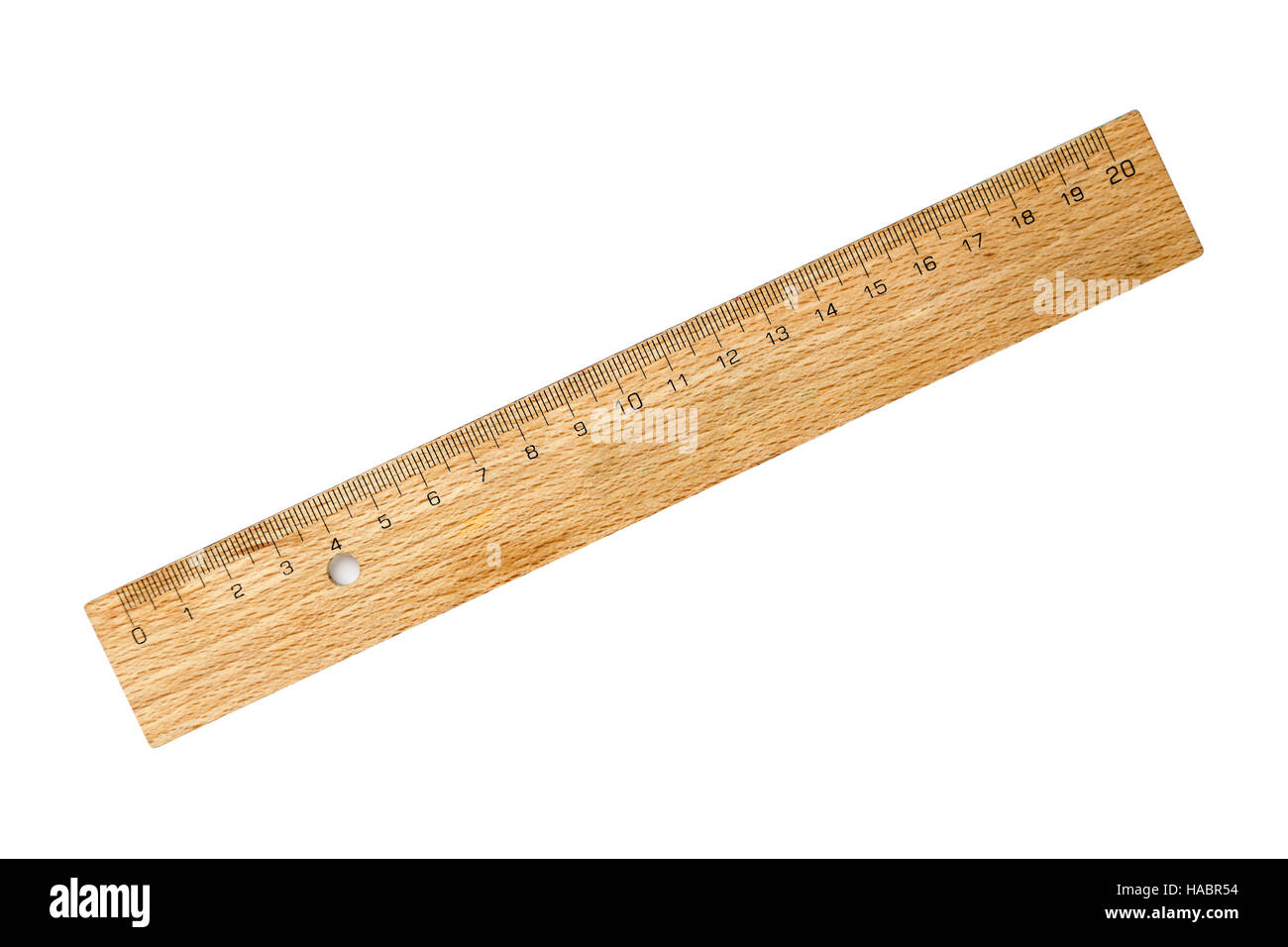 old wooden ruler, isolated on white Stock Photo - Alamy