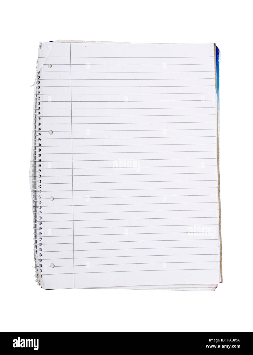 lined empty note book with ring binder Stock Photo - Alamy