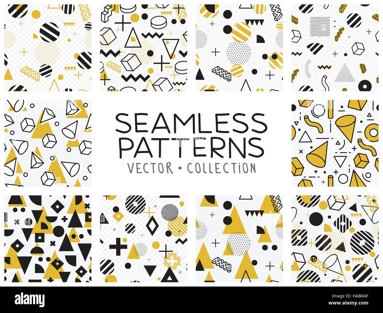Seamless patterns in Memphis style Stock Vector Image & Art - Alamy