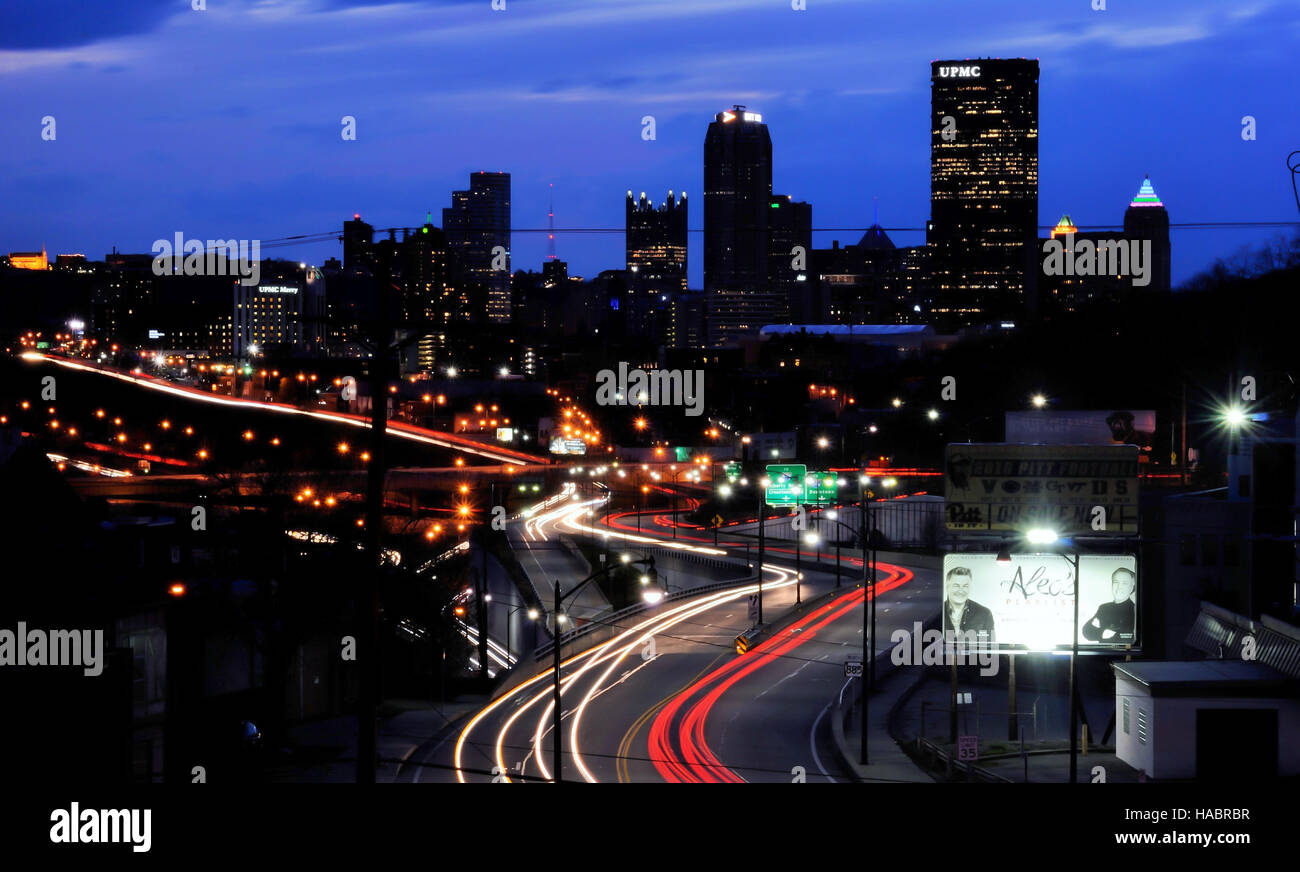 Late night cityscape Stock Photo - Alamy