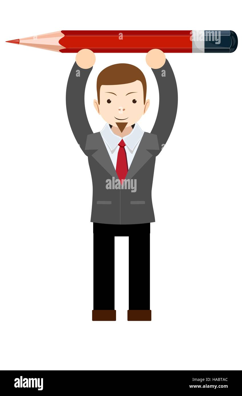 office worker with pencil Stock Vector Image & Art - Alamy