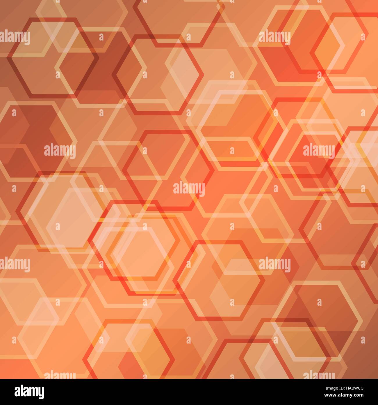 Abstract orange gradient background with hexagon, stock vector Stock ...