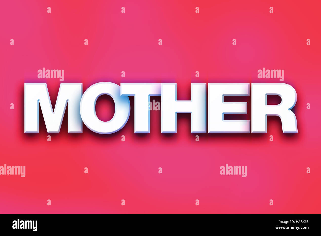 The word "Mother" written in white 3D letters on a colorful background ...