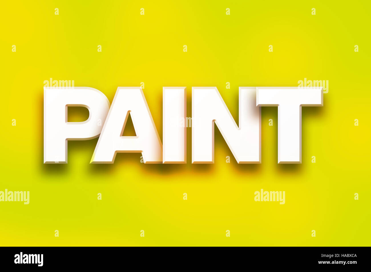 The word "Paint" written in white 3D letters on a colorful background ...