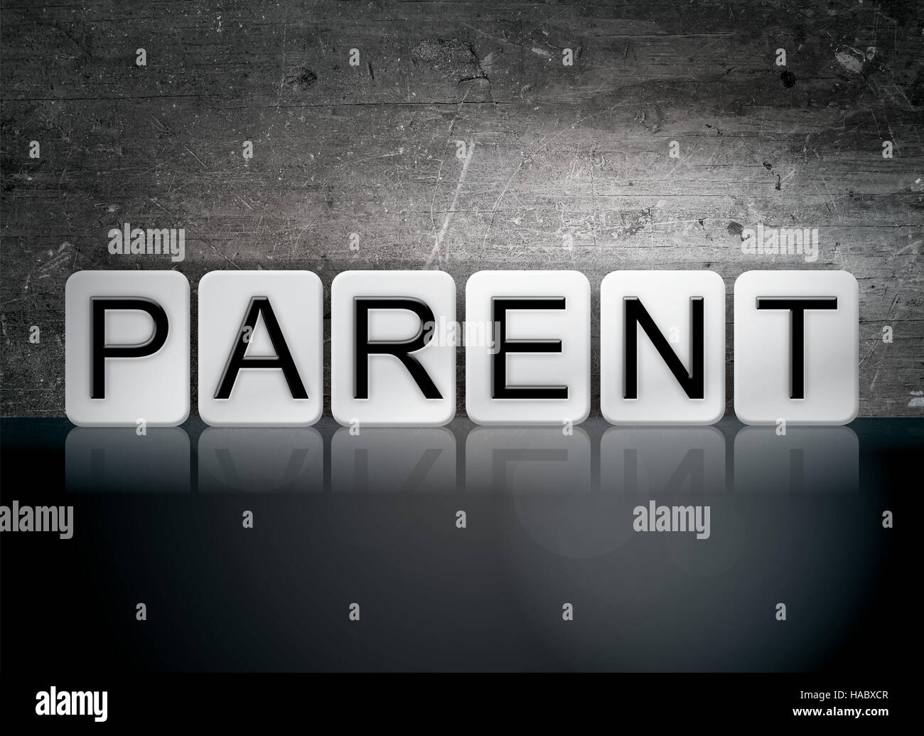 The word "Parent" written in white tiles against a dark vintage grunge ...