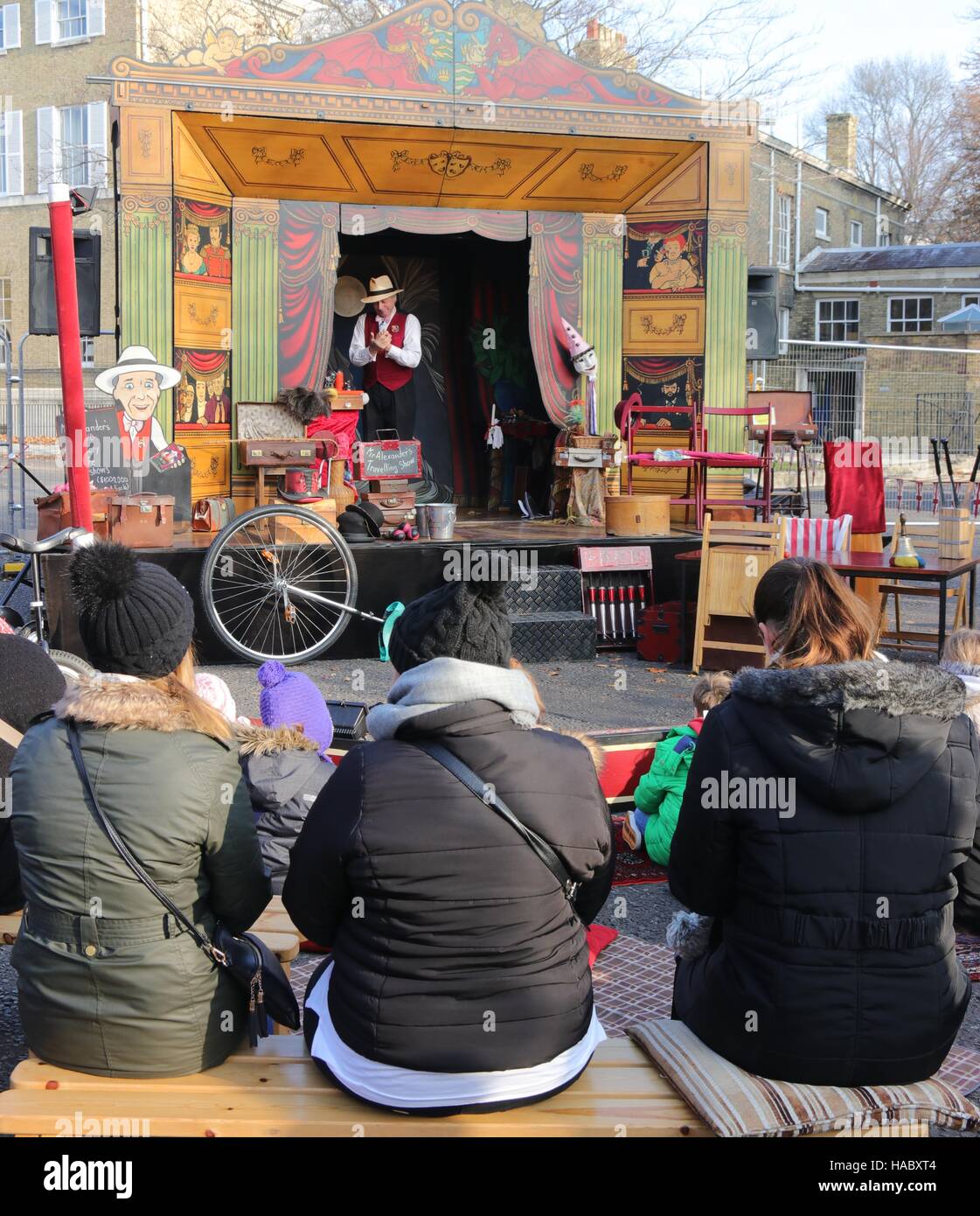 A Victorian travelling showman Stock Photo - Alamy