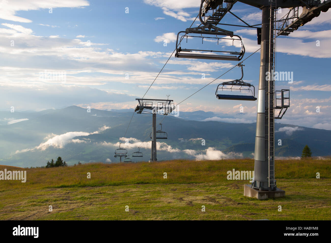 Summer landscape in Gerlitzen Apls,Austria.Ski resort Stock Photo - Alamy