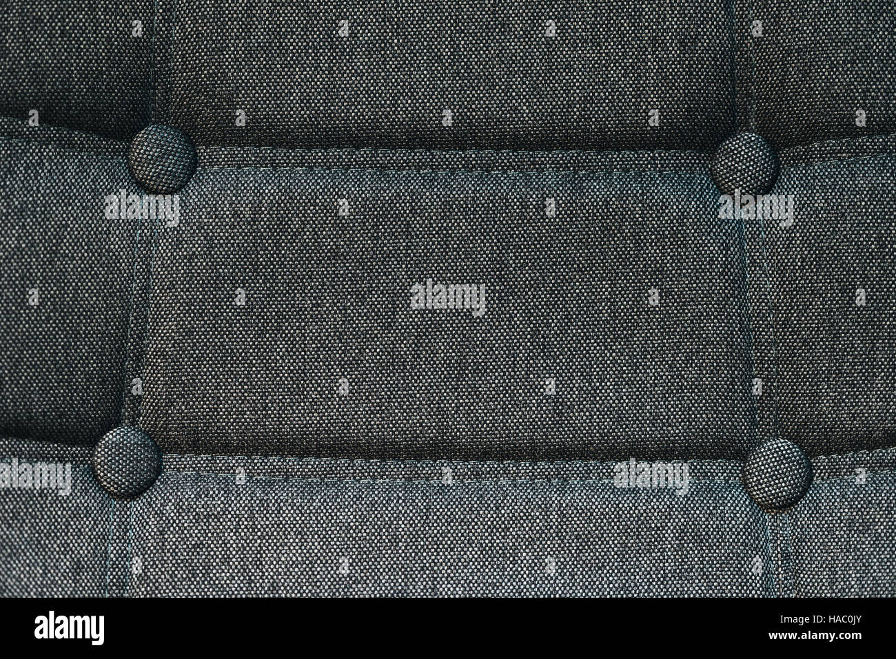 Buttoned chair back support detail, gray fiber material texture Stock ...