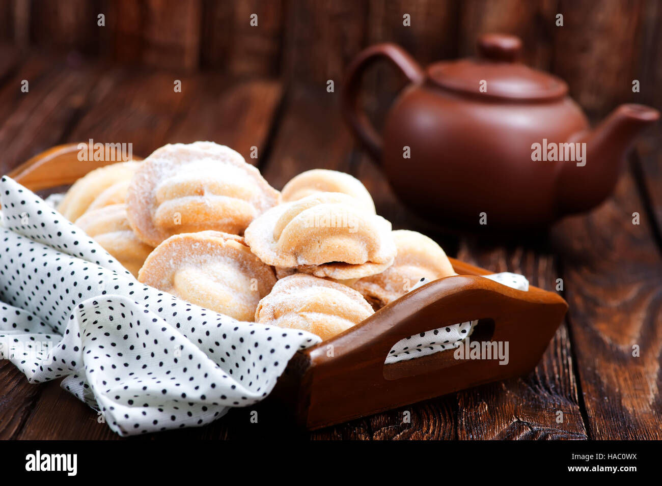 sweet baking with cream and sugar powder Stock Photo - Alamy