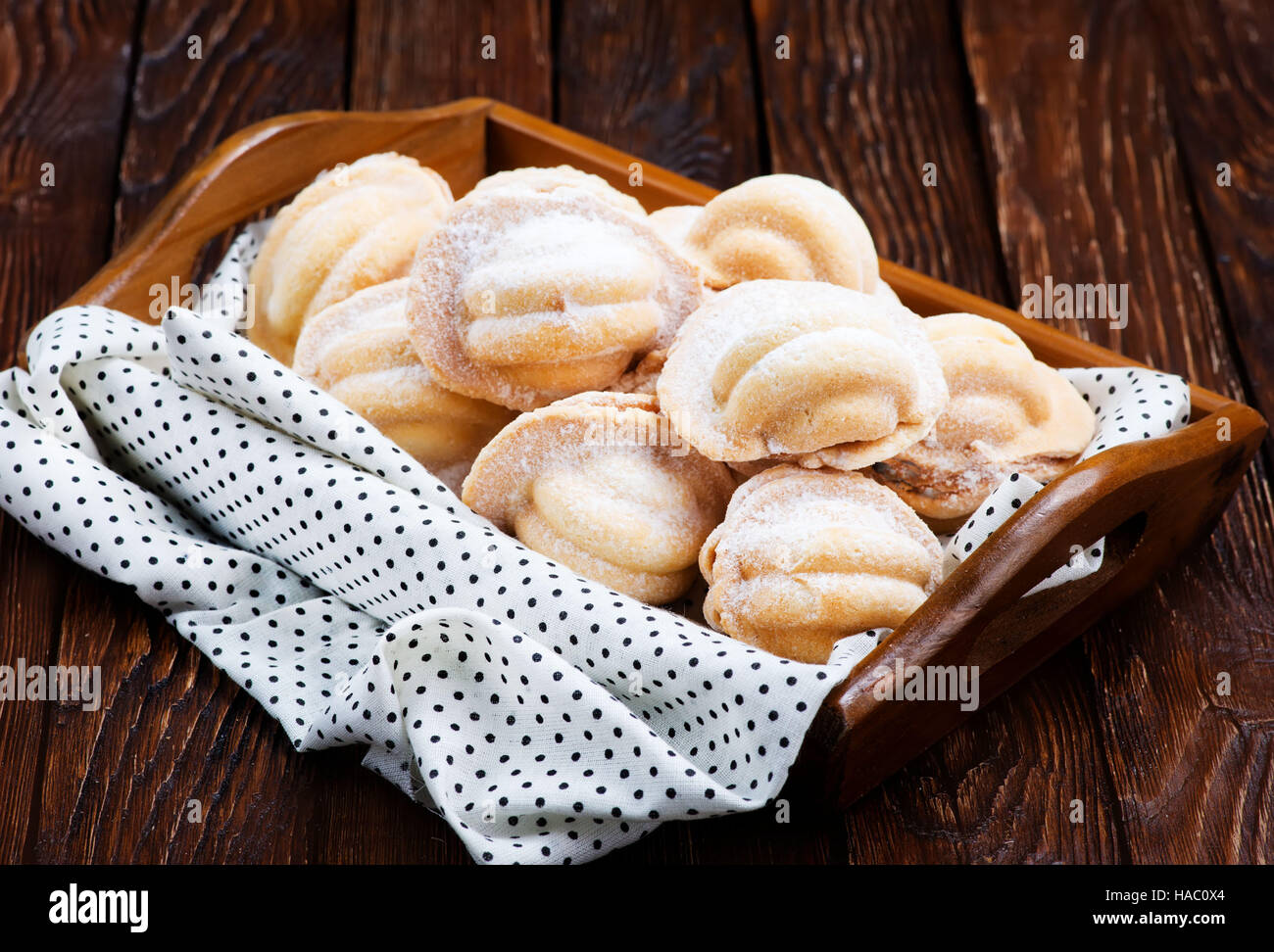 sweet baking with cream and sugar powder Stock Photo - Alamy