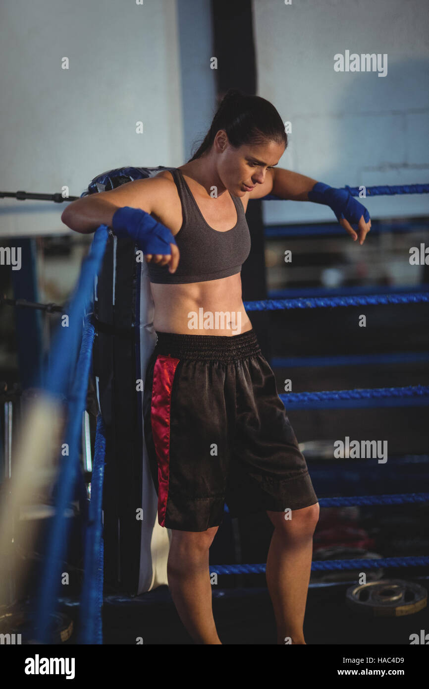 Female boxer standing boxing hi-res stock photography and images - Alamy
