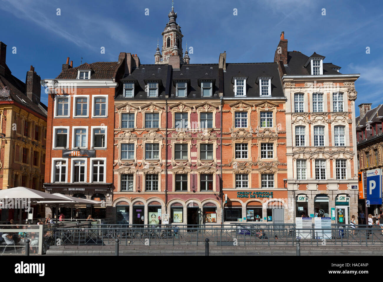 Lille (northern France): the "Grand Place" square in the city centre ...