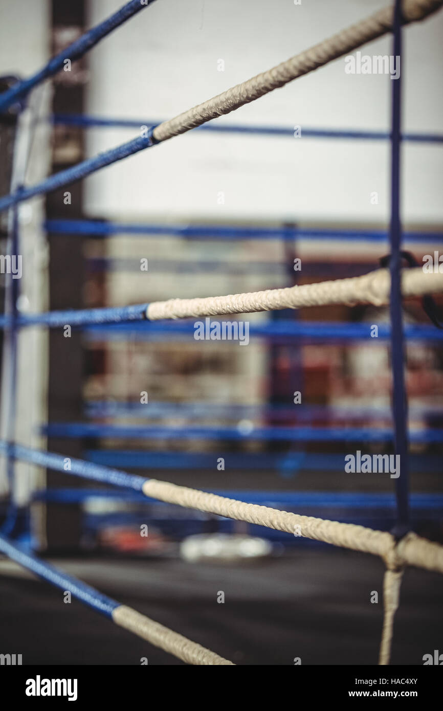 Boxing ring in fitness studio Stock Photo - Alamy