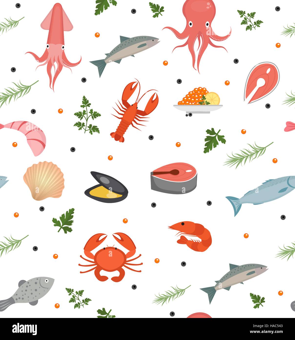 Shellfish mollusk pattern Stock Vector Images - Alamy