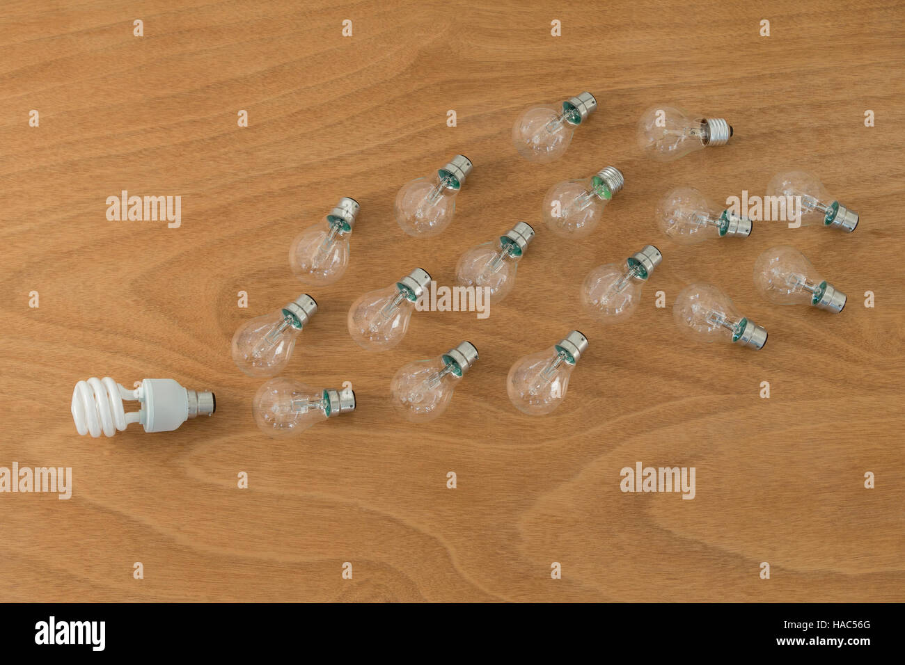 Compact fluorescent lamp and light bulb Stock Photo - Alamy