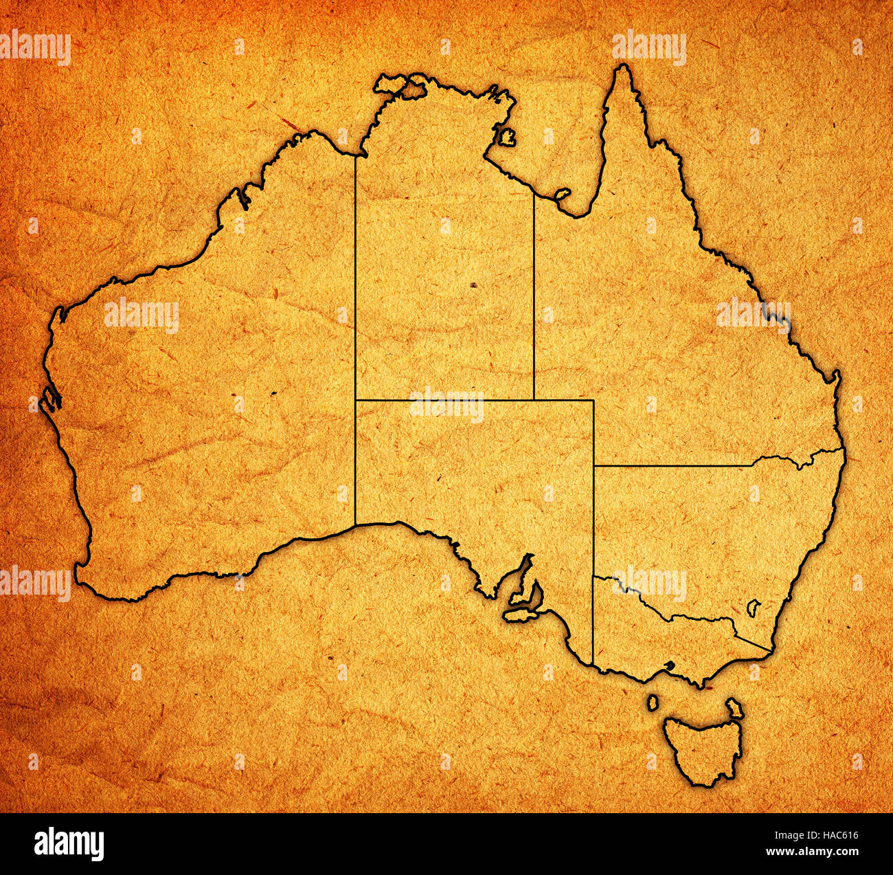 borders of territories on map of australia with administrative ...