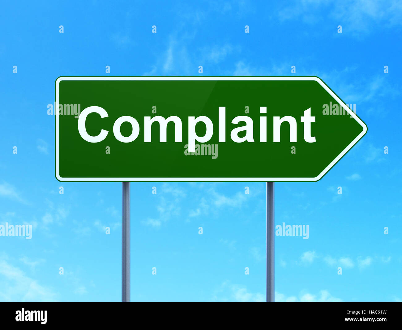 Law concept: Complaint on road sign background Stock Photo - Alamy
