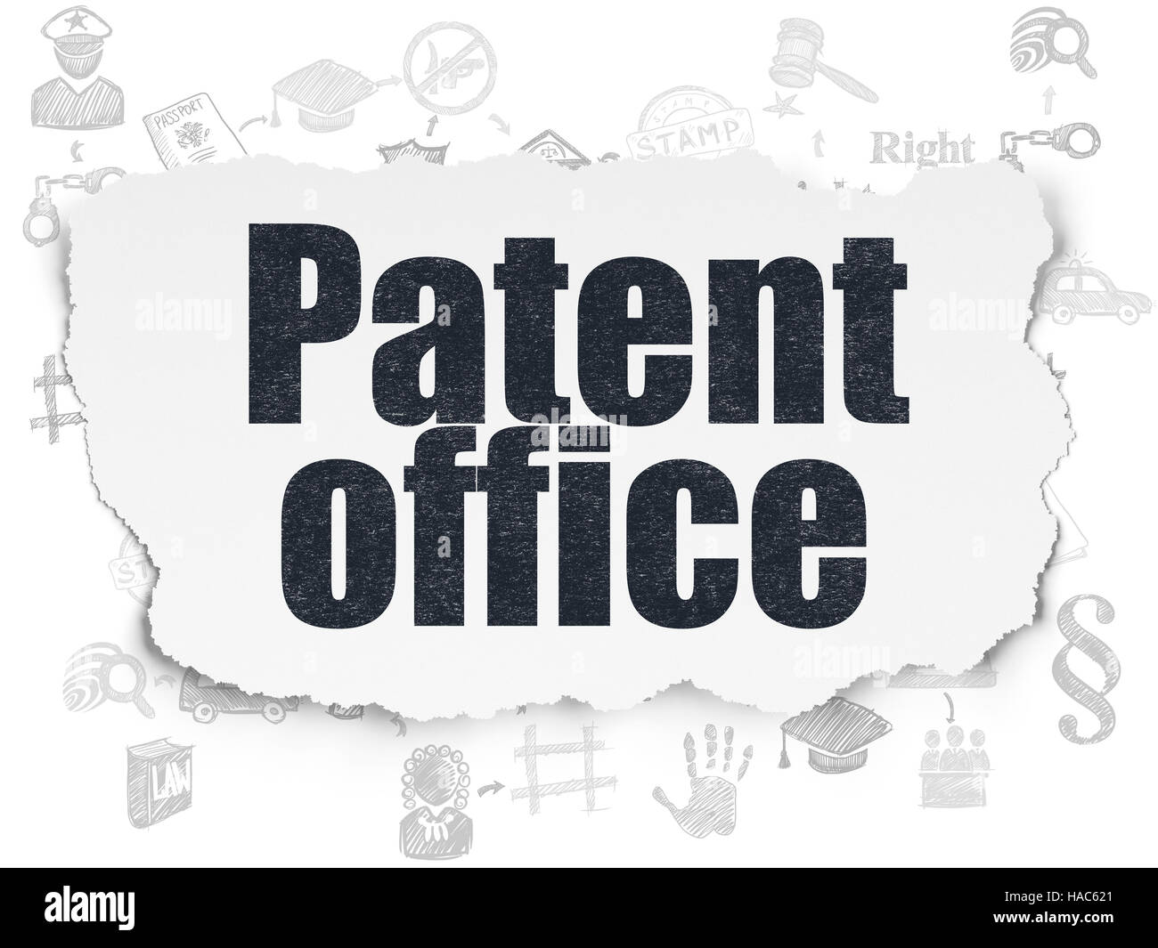 Law concept: Patent Office on Torn Paper background Stock Photo - Alamy