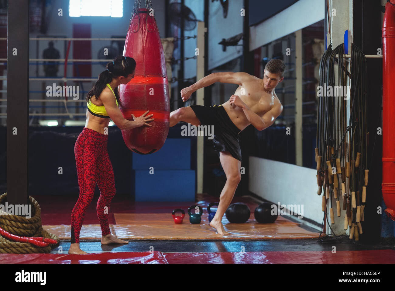 Kick boxing boy hi-res stock photography and images - Alamy