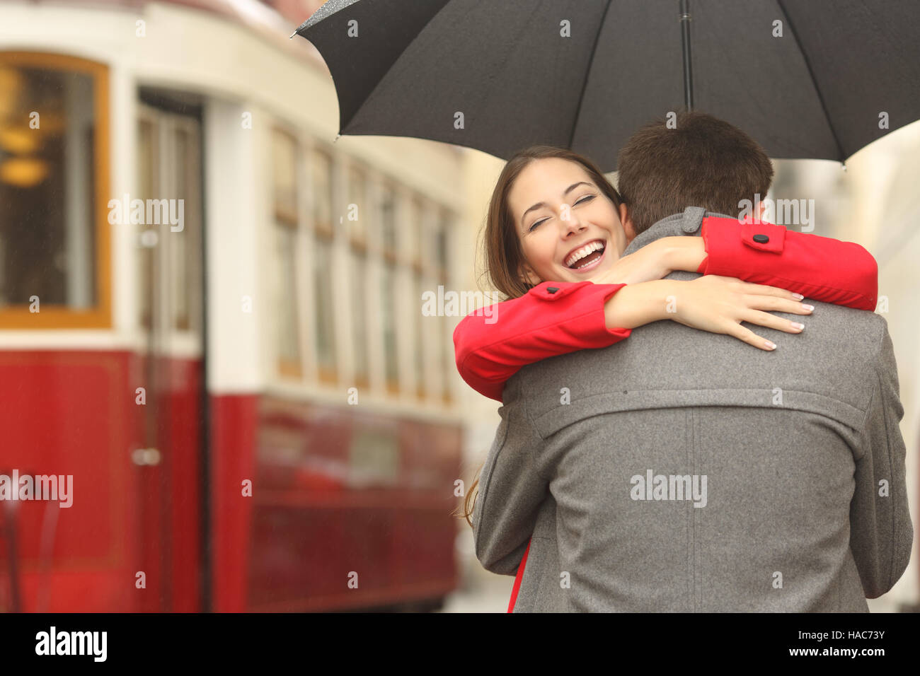 Welcome hug at station hi-res stock photography and images - Alamy