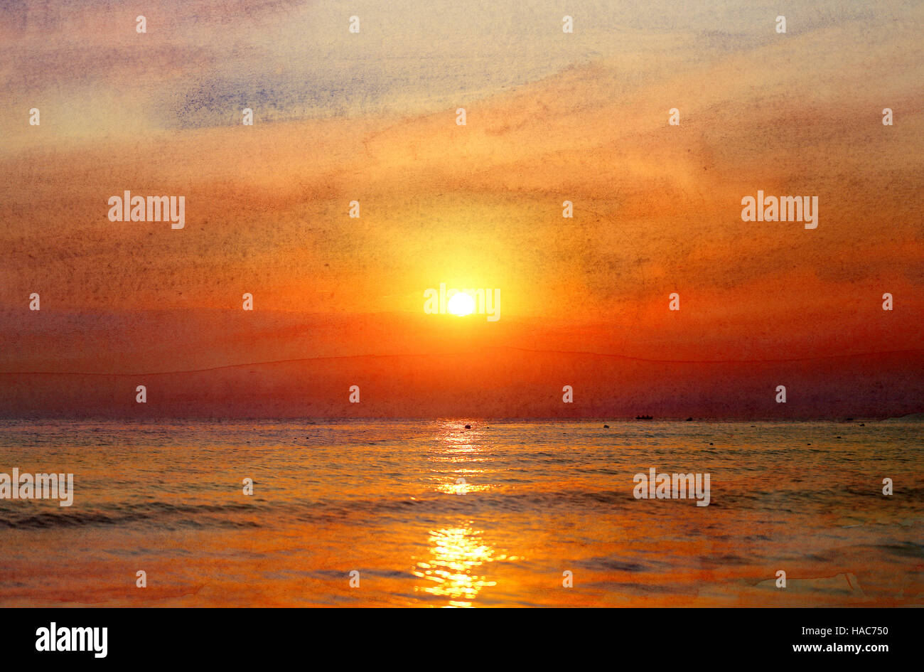 Photos bright wonderful sunset at the seaside Stock Photo - Alamy
