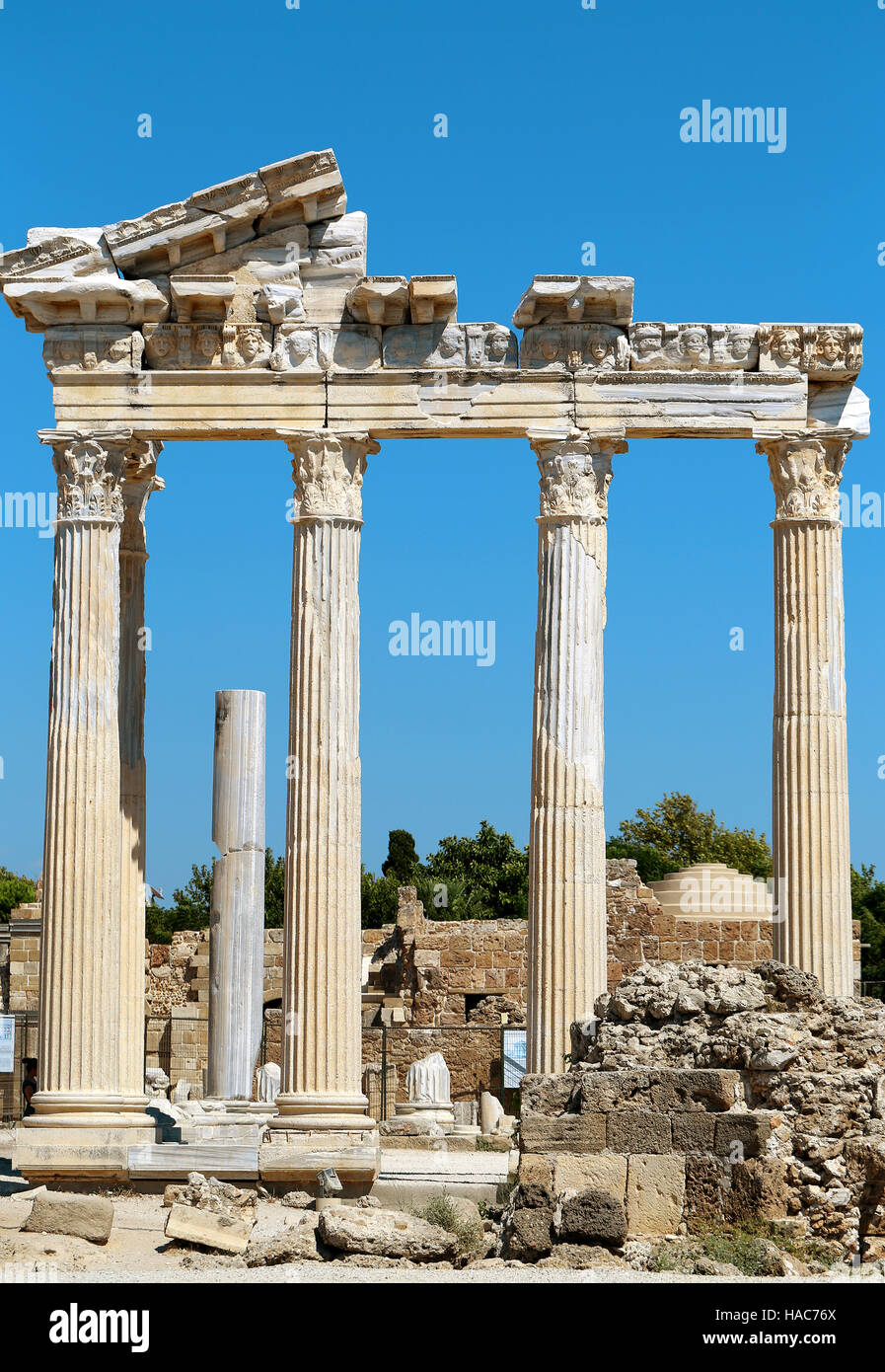 Photo scenery from the temple of Apollo in Side Turkey Stock Photo - Alamy