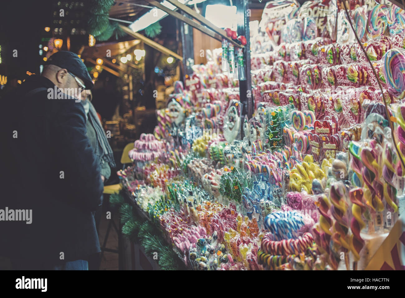Wroclaw, Poland, November 22, 2016, Candy shop on Christmas Market in ...