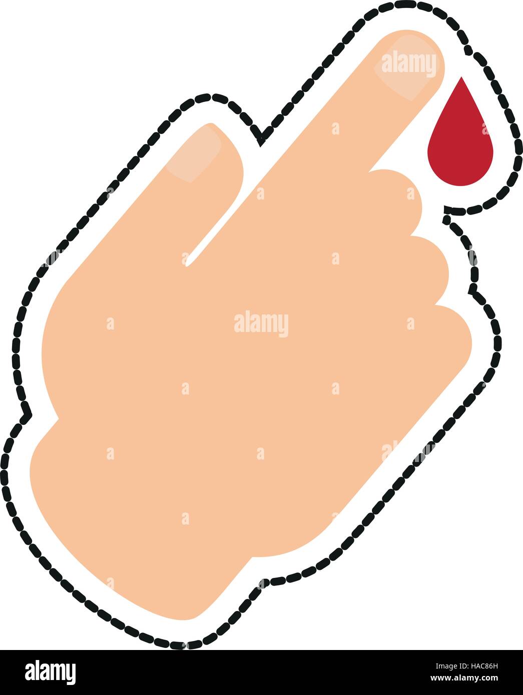 Isolated hand with blood drop design Stock Vector Image & Art - Alamy