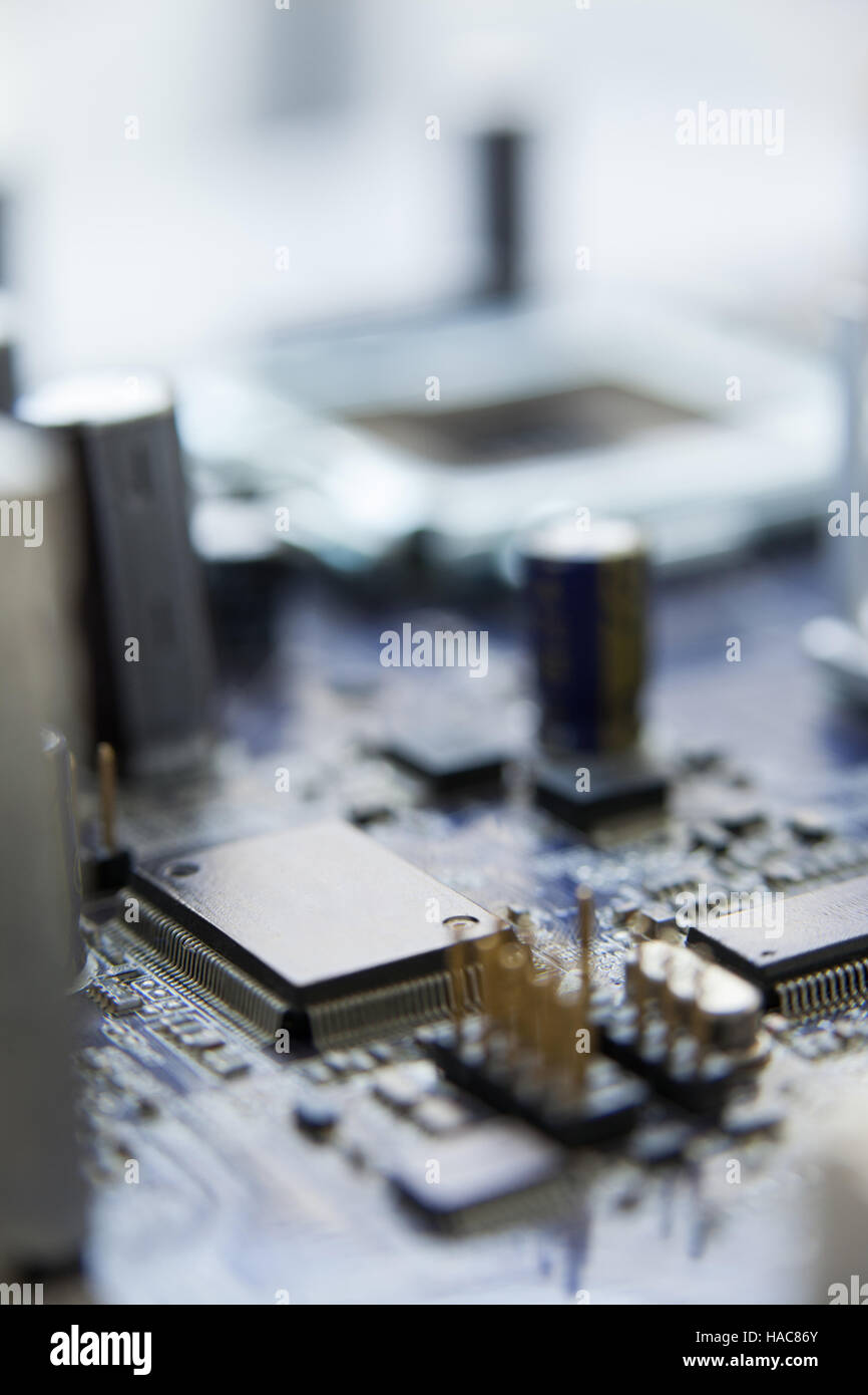 Close-up of a motherboard Stock Photo - Alamy
