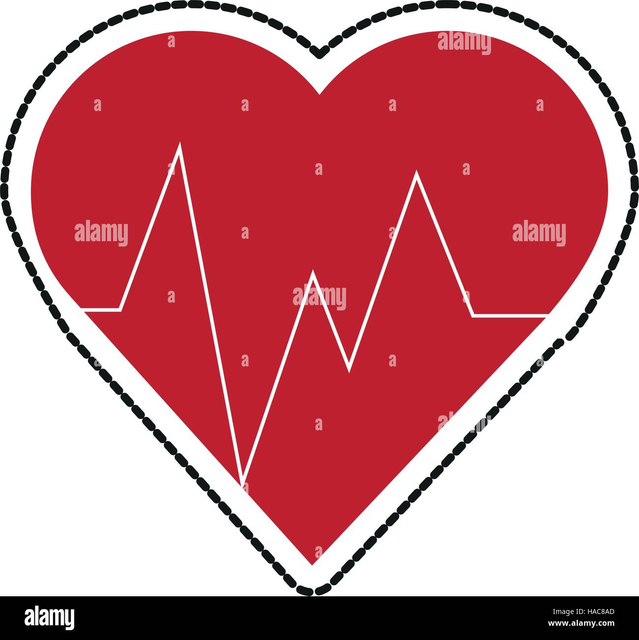 Isolated heart pulse design Stock Vector Image & Art - Alamy