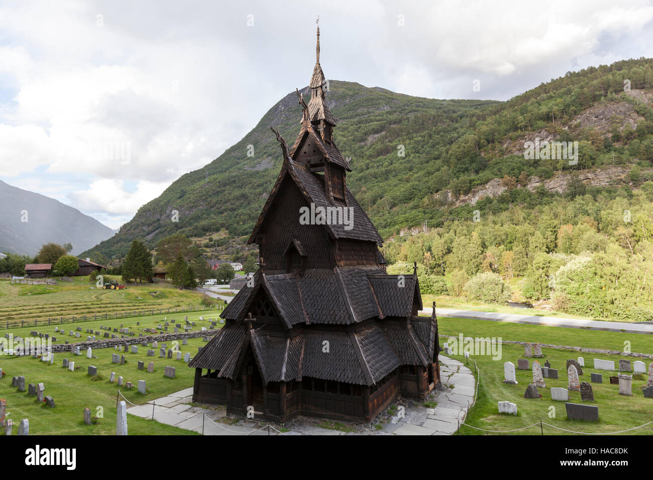 Borgund Stave Church, Borgund, Lærdal, Sogn og Fjordane, Norway Stock ...