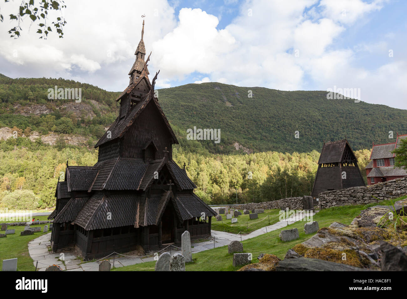 Borgund Stave Church, Borgund, Lærdal, Sogn og Fjordane, Norway Stock ...