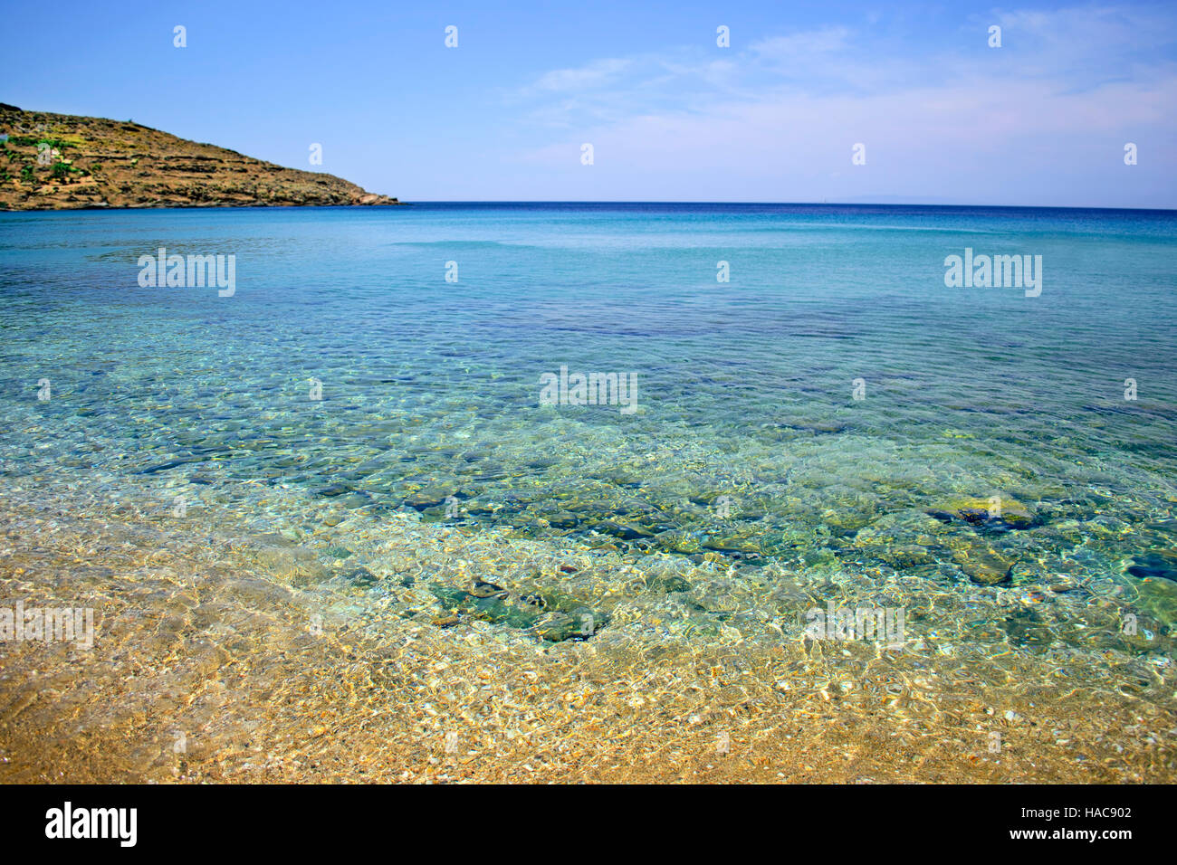 beach in Andros island Greece - greek summer beach Stock Photo - Alamy