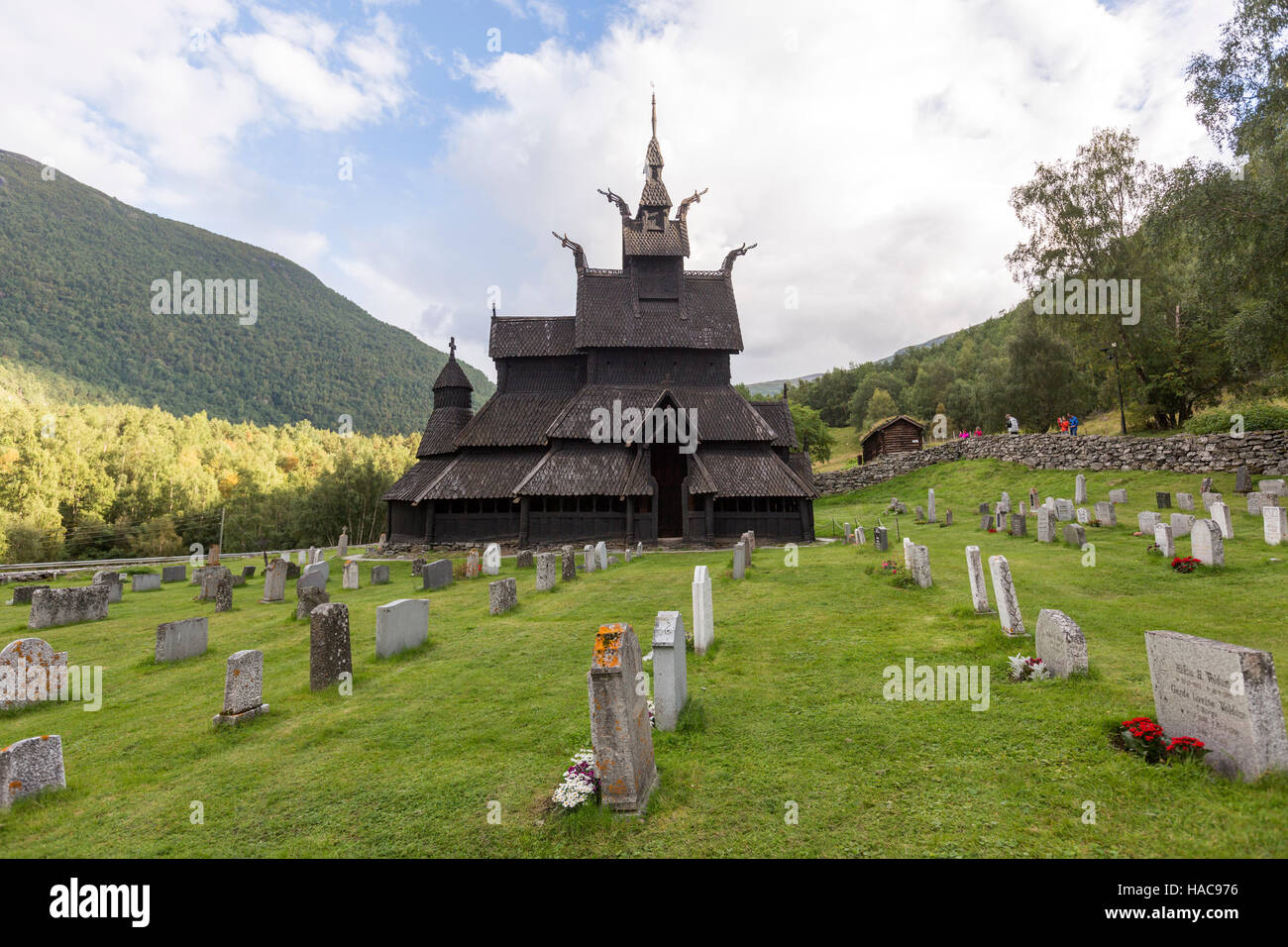 Borgund Stave Church, Borgund, Lærdal, Sogn og Fjordane, Norway Stock ...