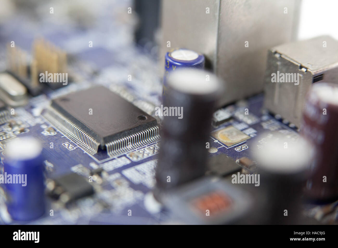 Close-up of a motherboard Stock Photo - Alamy