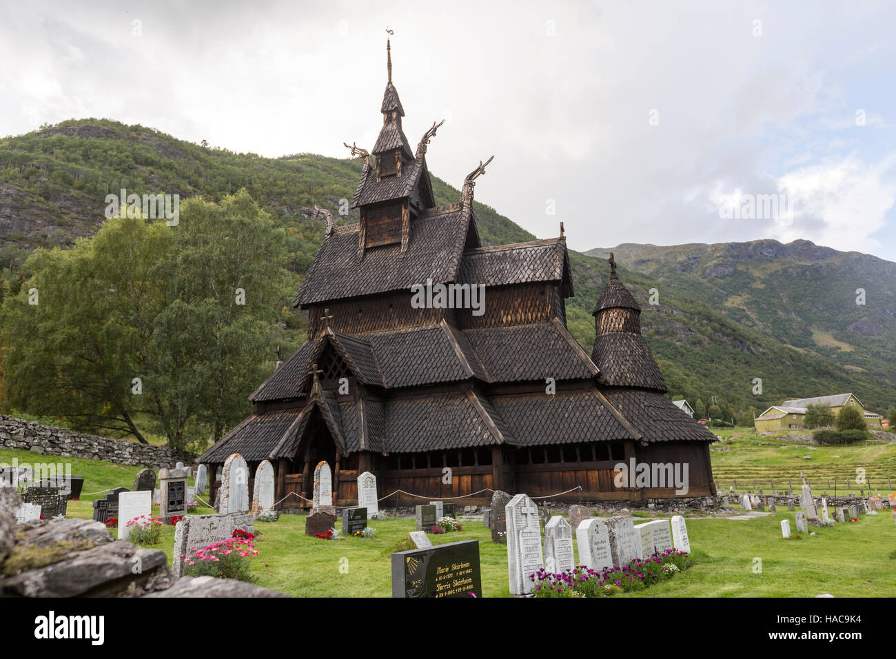 Borgund Stave Church, Borgund, Lærdal, Sogn og Fjordane, Norway Stock ...