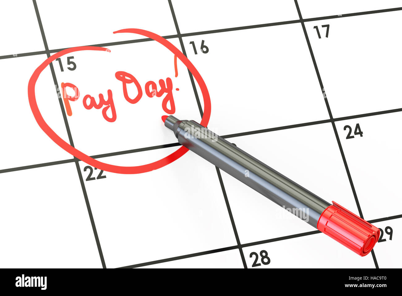 Payday calendar hi-res stock photography and images - Alamy