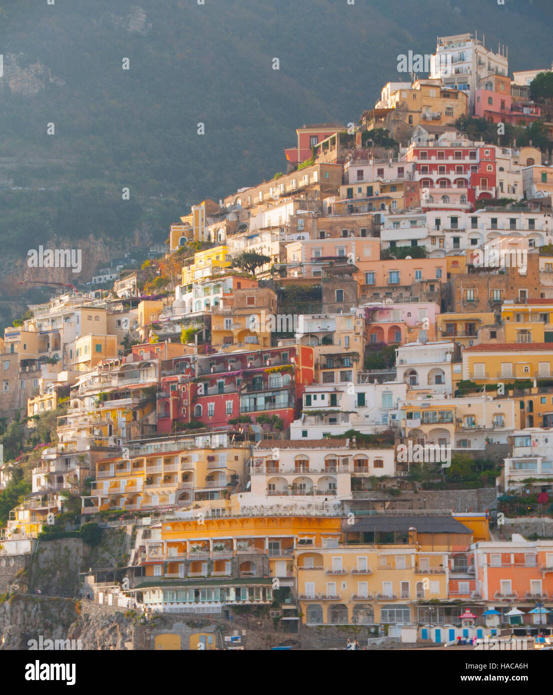 Buildings of Positano, Amalfi Coast, Salerno, Italy Stock Photo - Alamy