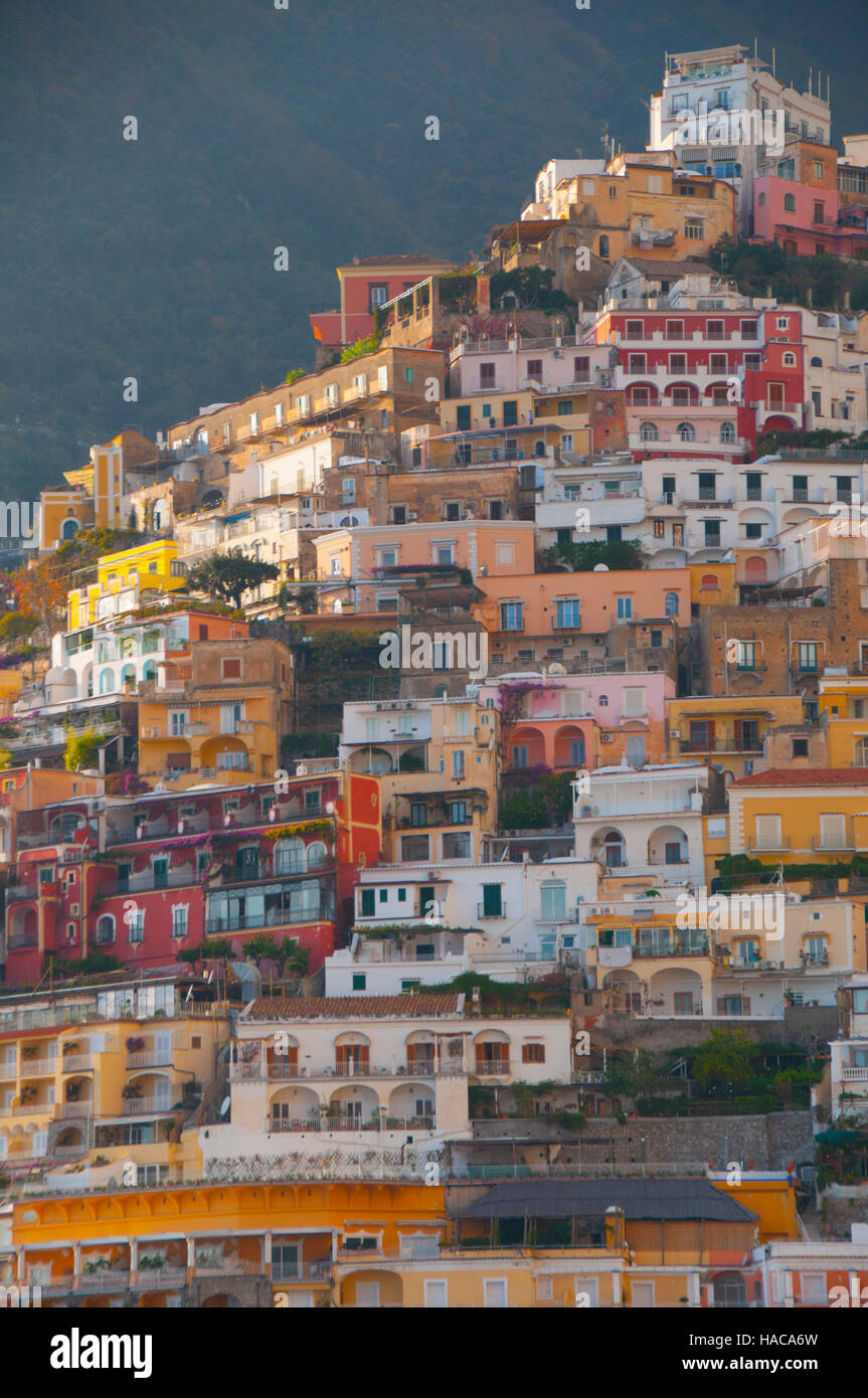 Buildings of Positano, Amalfi Coast, Salerno, Italy Stock Photo - Alamy