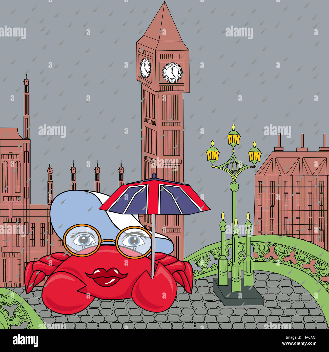 Cartoon tower bridge hi-res stock photography and images - Alamy