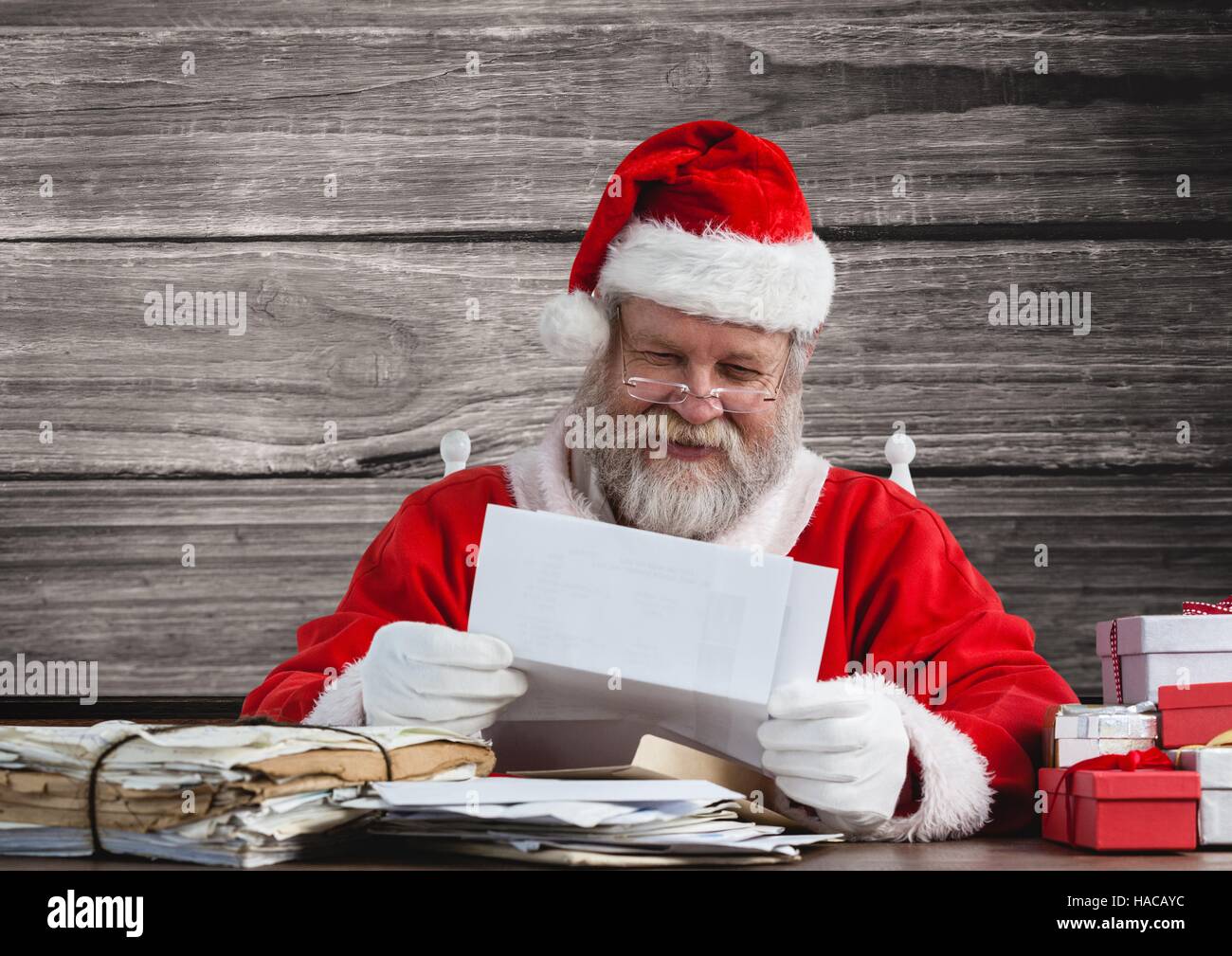 Santa Reading Letters High Resolution Stock Photography and Images - Alamy