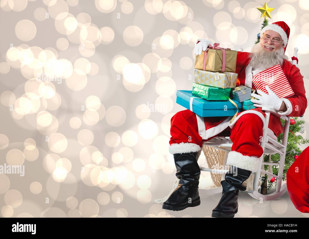Santa claus sitting on a chair hi-res stock photography and images - Alamy